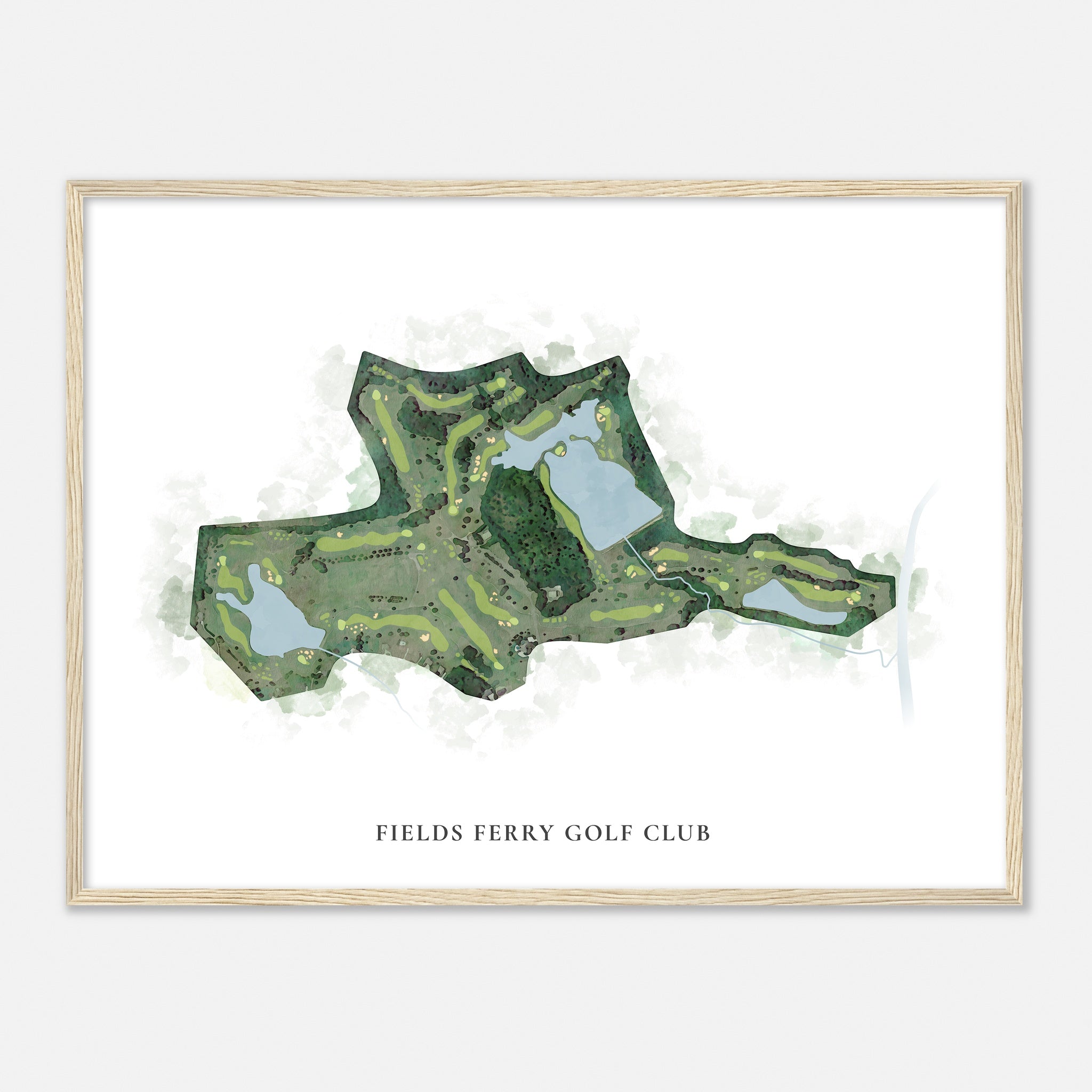 Fields Ferry Golf Club, Georgia - Custom Golf Course Map in Classic ...
