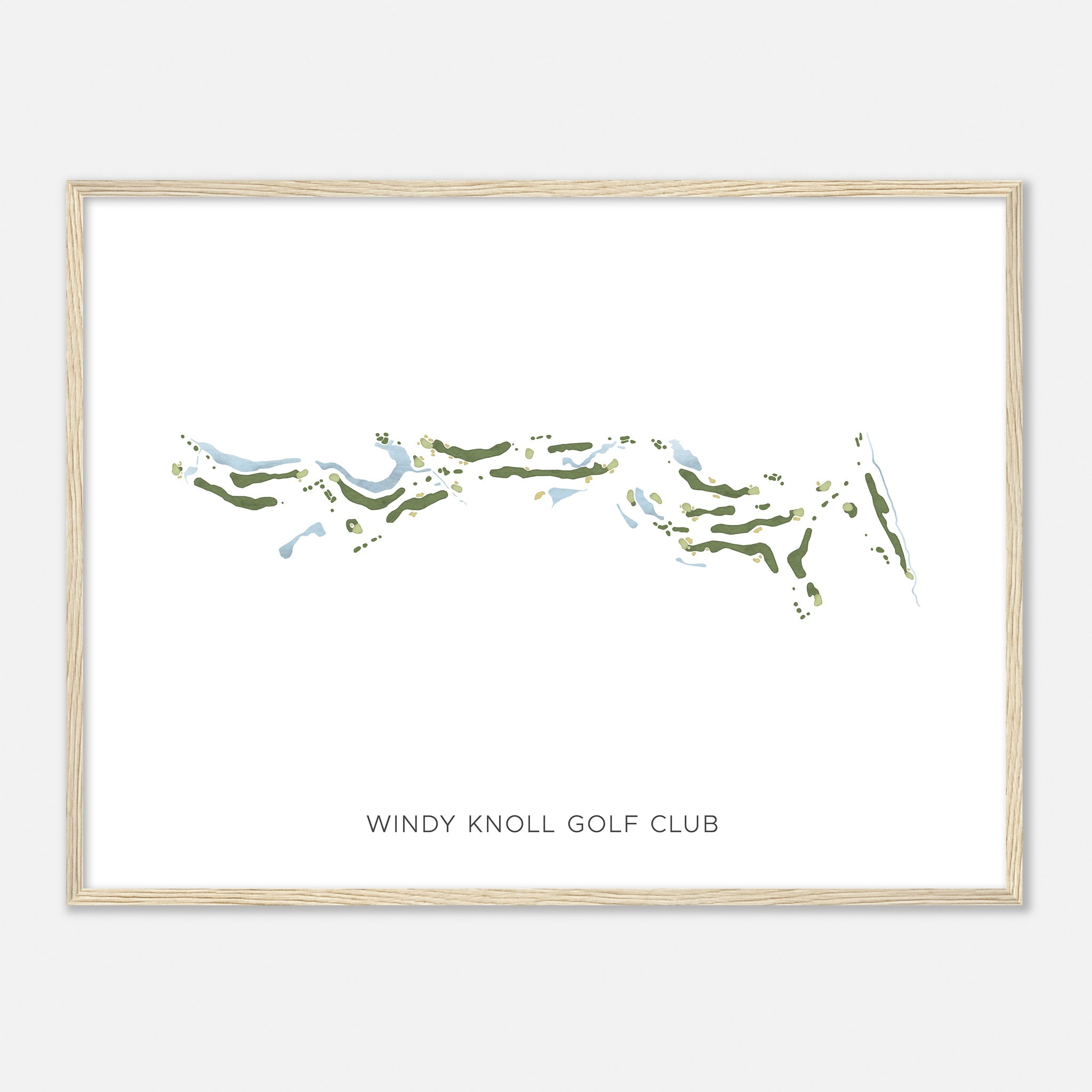 Windy Knoll Golf Club, Ohio - Custom Golf Course Map in Modern ...