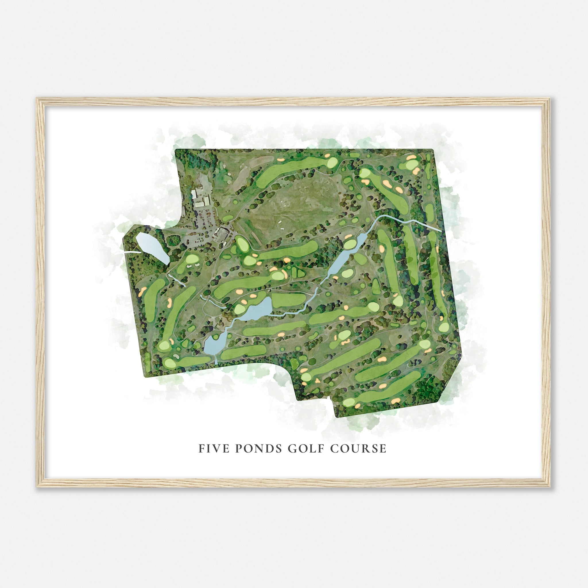 Five Ponds Golf Course, Pennsylvania - Custom Golf Course Map in ...