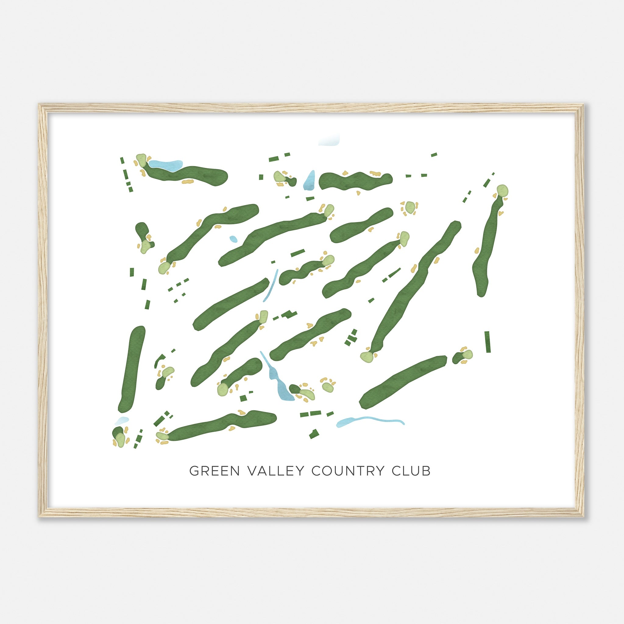 Green Valley Country Club, Pennsylvania - Custom Golf Course Map in ...