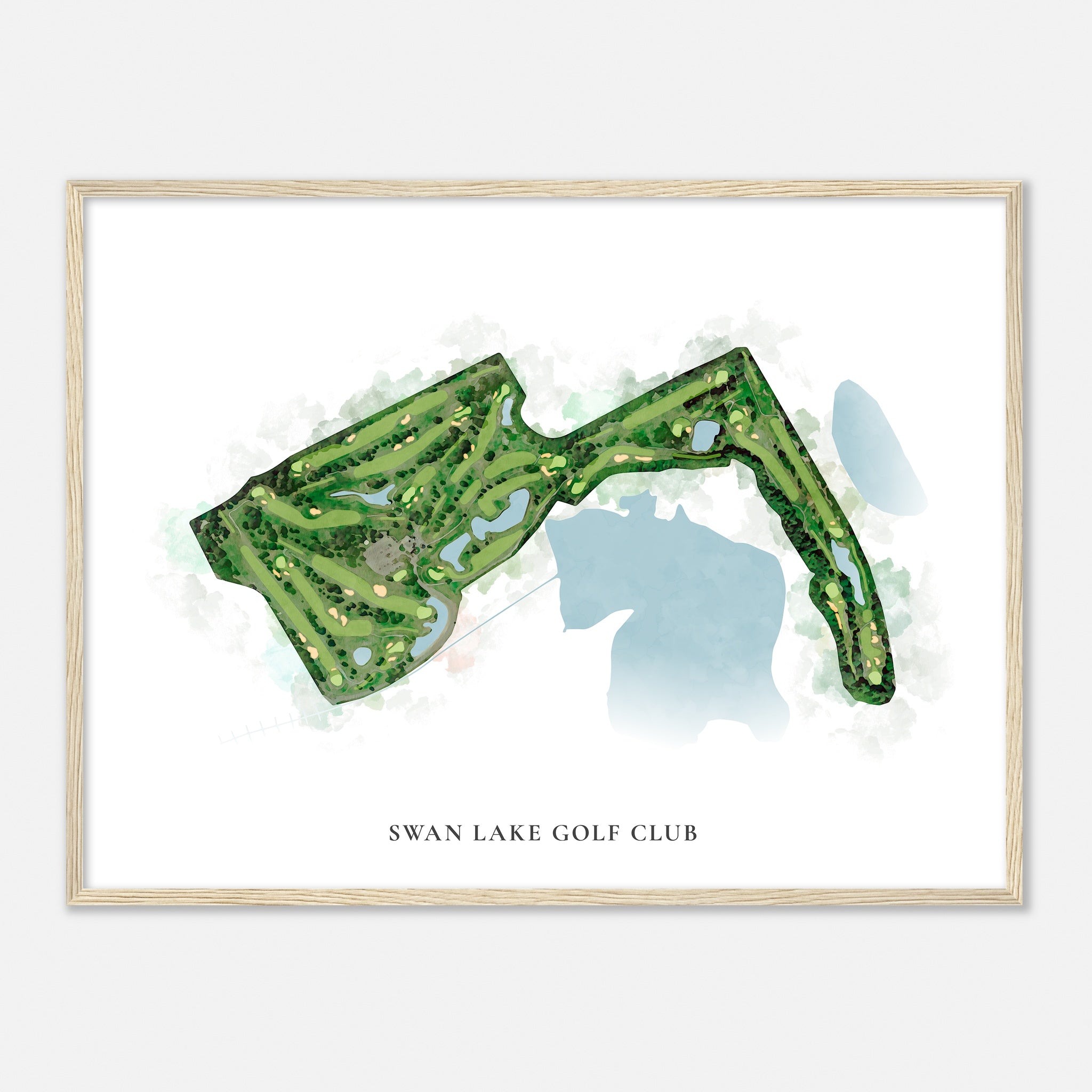 Swan Lake Golf Club, New York - Custom Golf Course Map in Classic ...