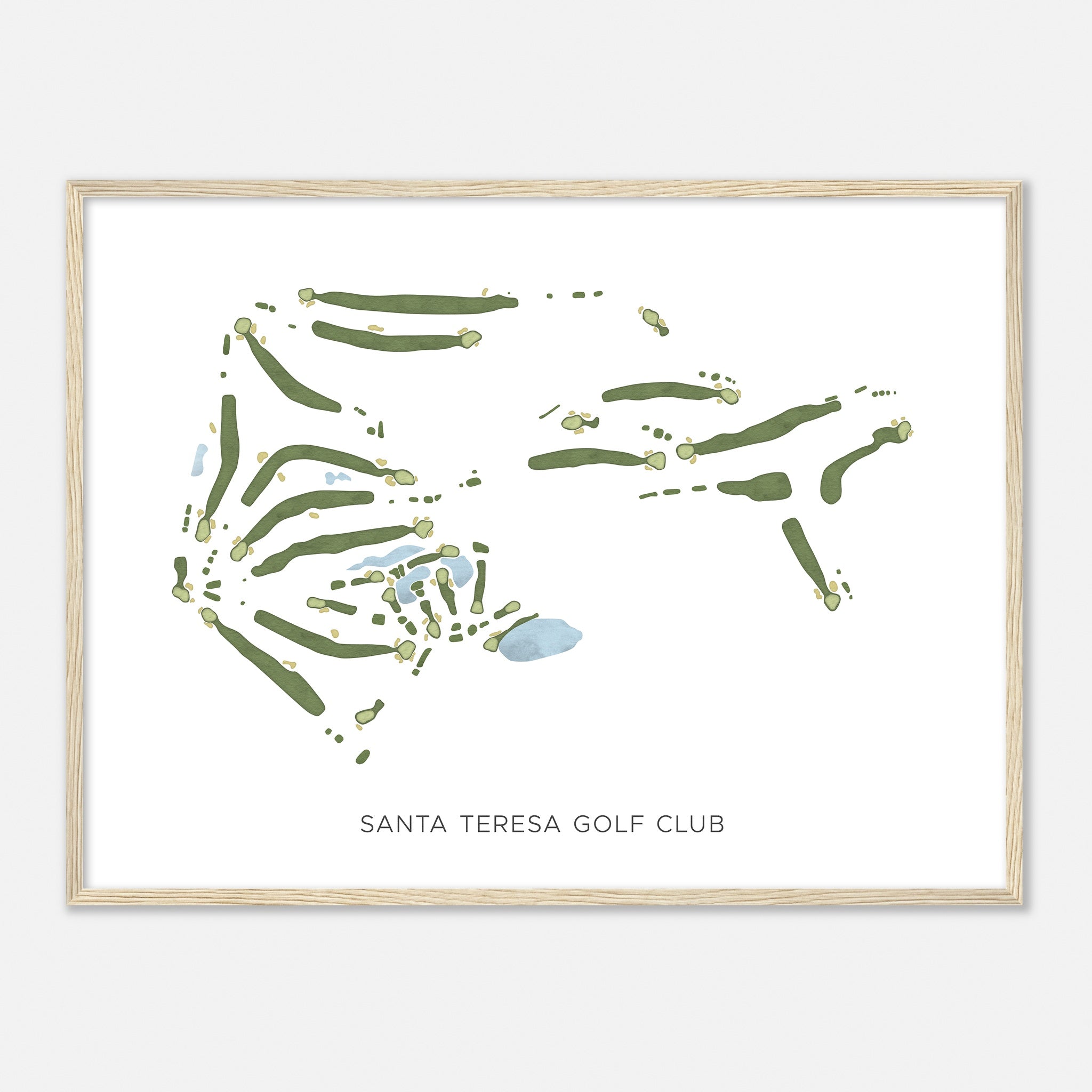 Santa Teresa Golf Club, California - Custom Golf Course Map in Modern ...