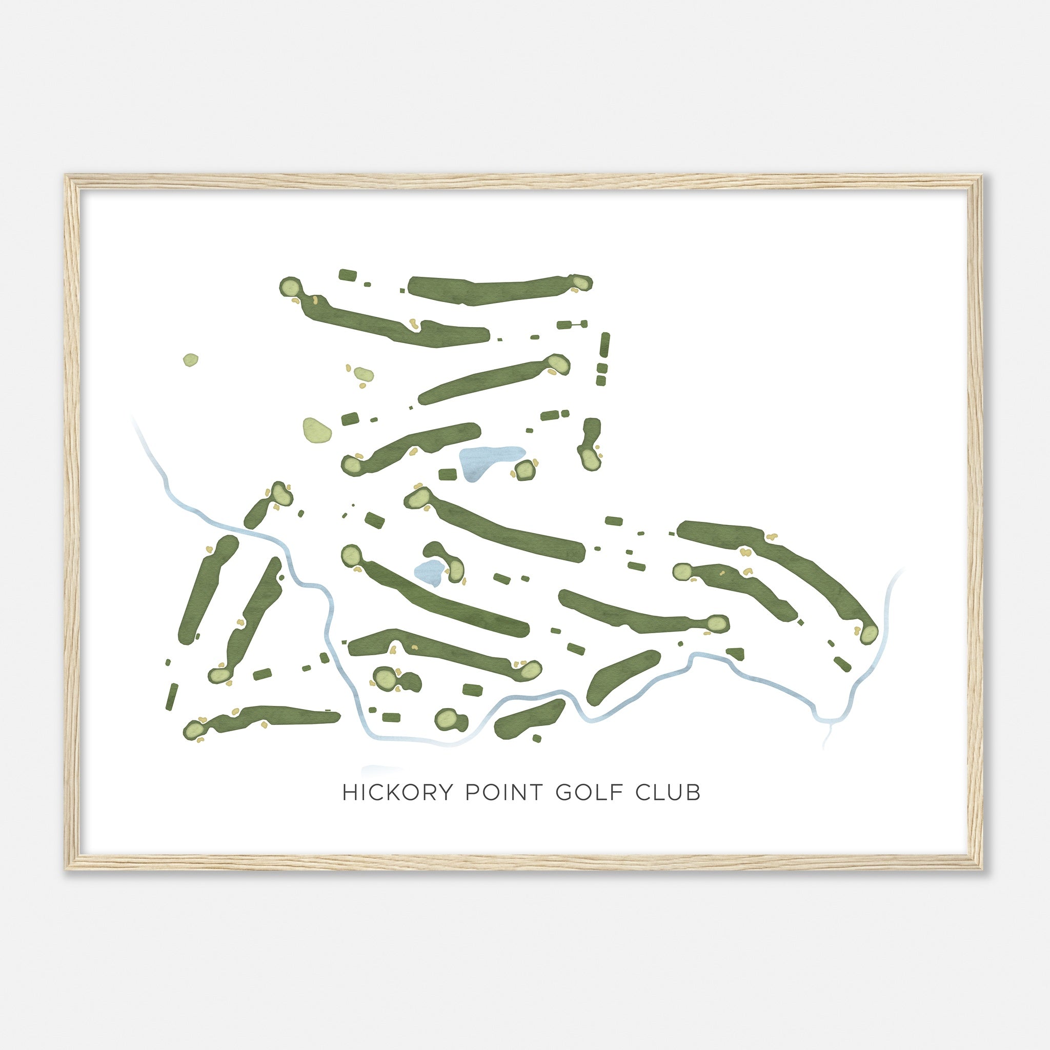 Hickory Point Golf Club, Illinois - Custom Golf Course Map in Modern ...