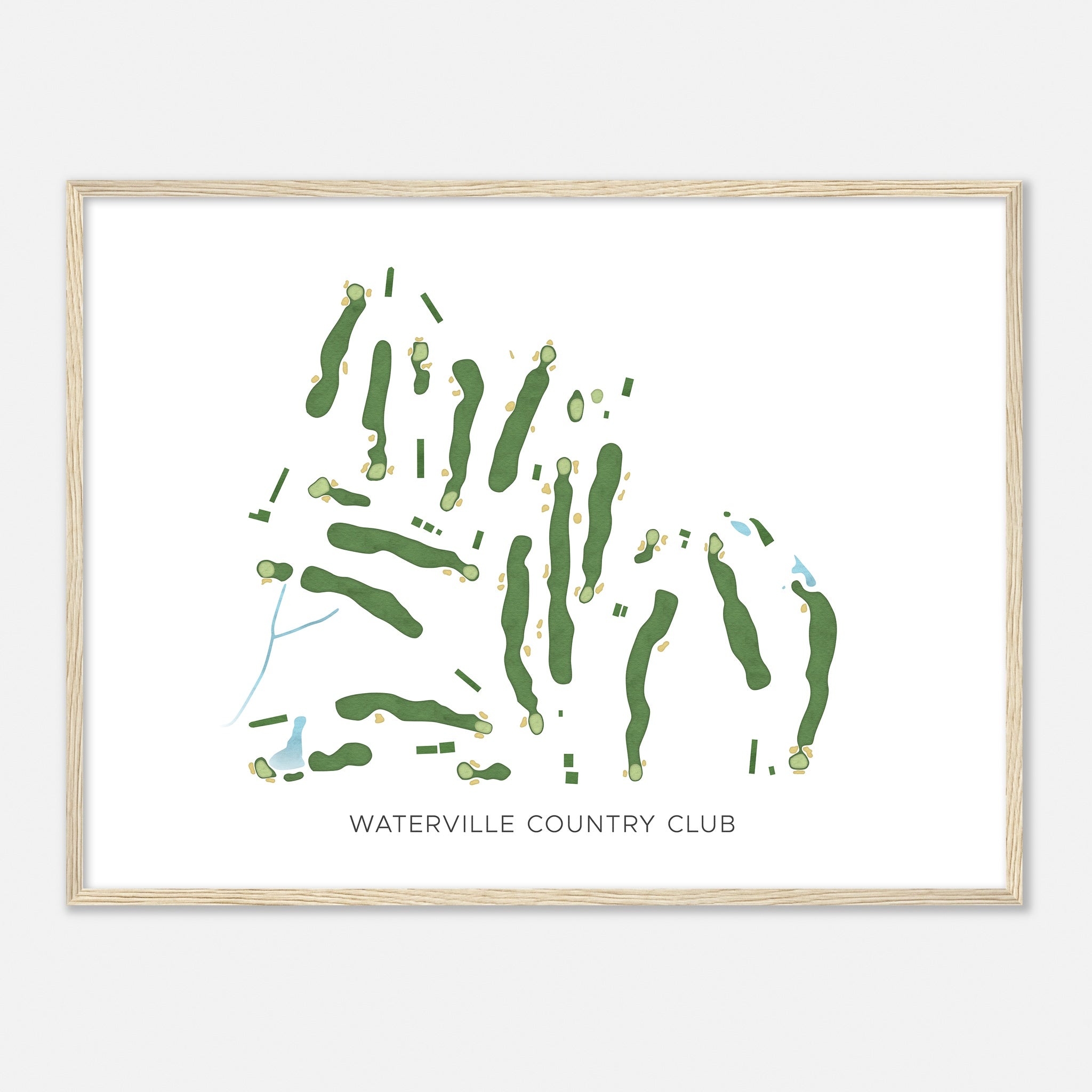 Waterville Country Club, Maine - Custom Golf Course Map in Modern ...