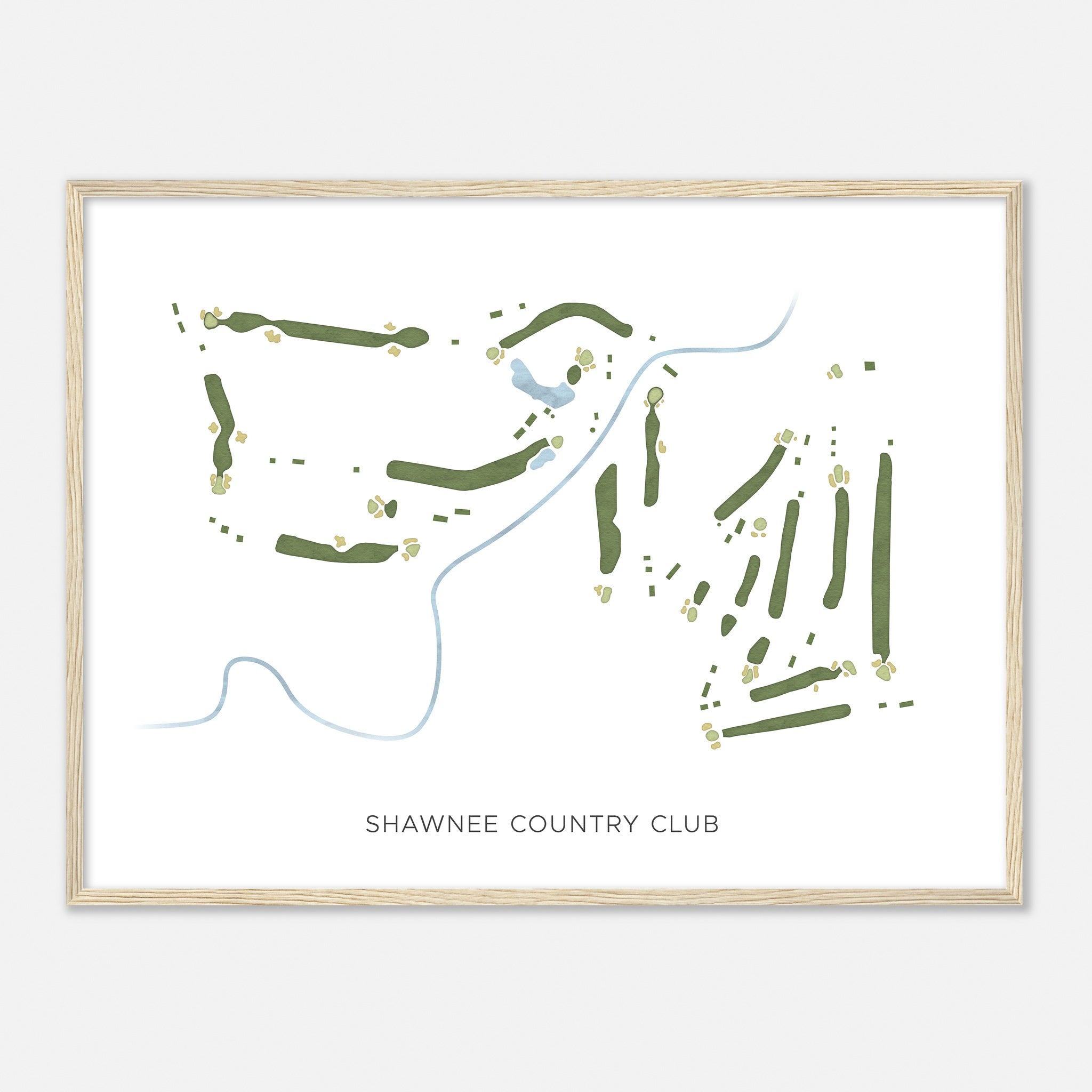 Shawnee Country Club, Ohio - Custom Golf Course Map in Modern ...