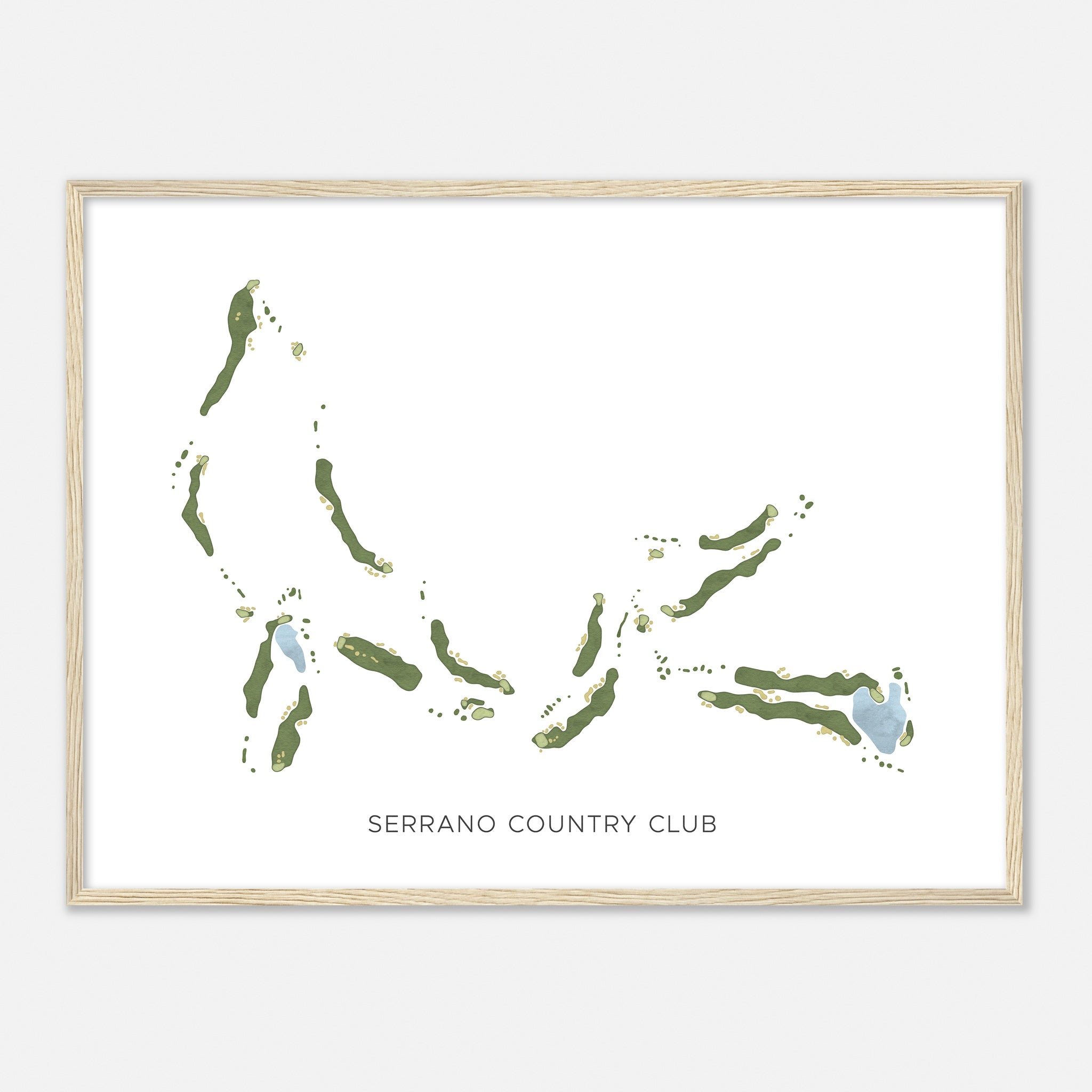 Serrano Country Club, California - Custom Golf Course Map in Modern ...