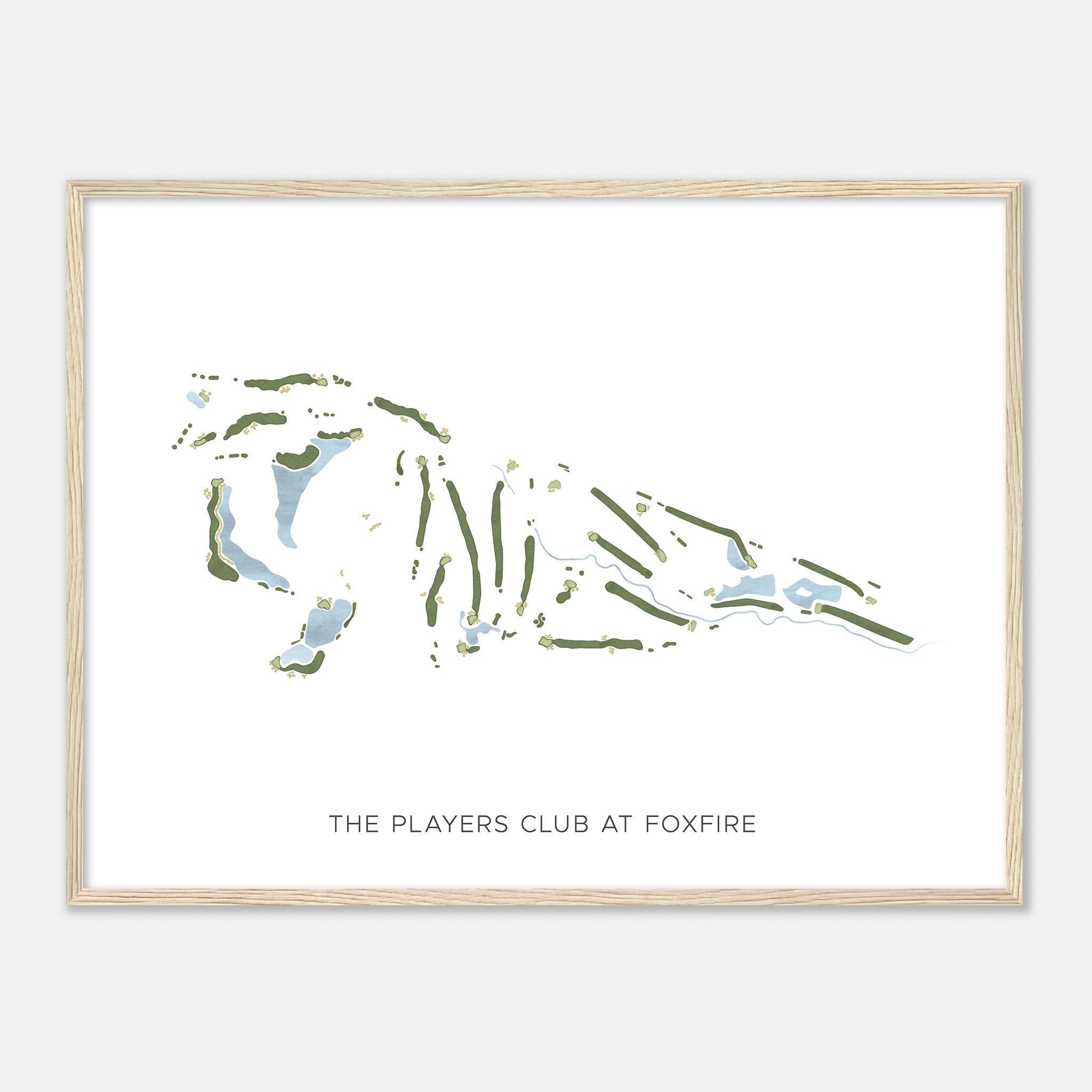 The Players Club at Foxfire, Ohio - Custom Golf Course Map in Modern ...