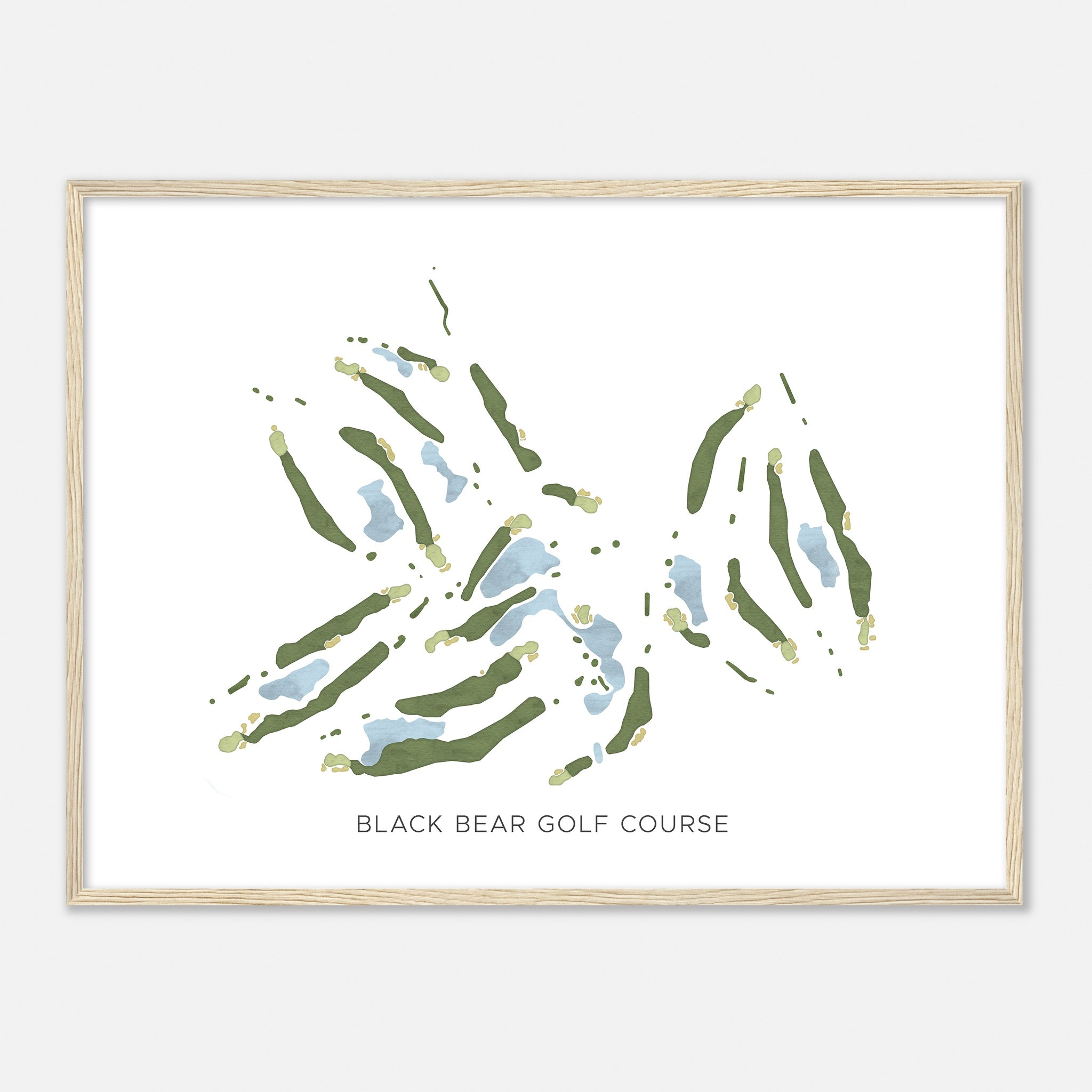 Black Bear Golf Course, Minnesota - Custom Golf Course Map in Modern ...