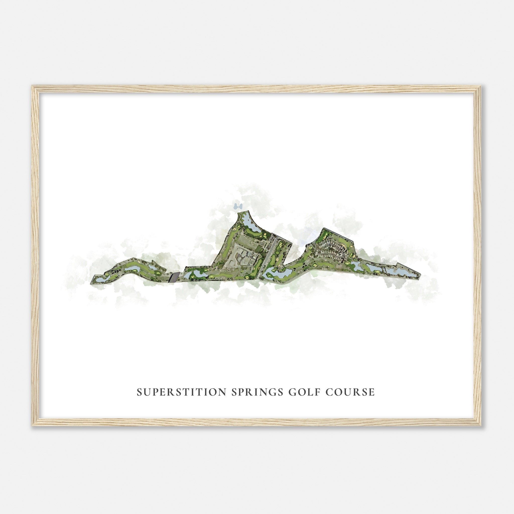Superstition Springs Golf Course, Arizona - Custom Golf Course Map in ...