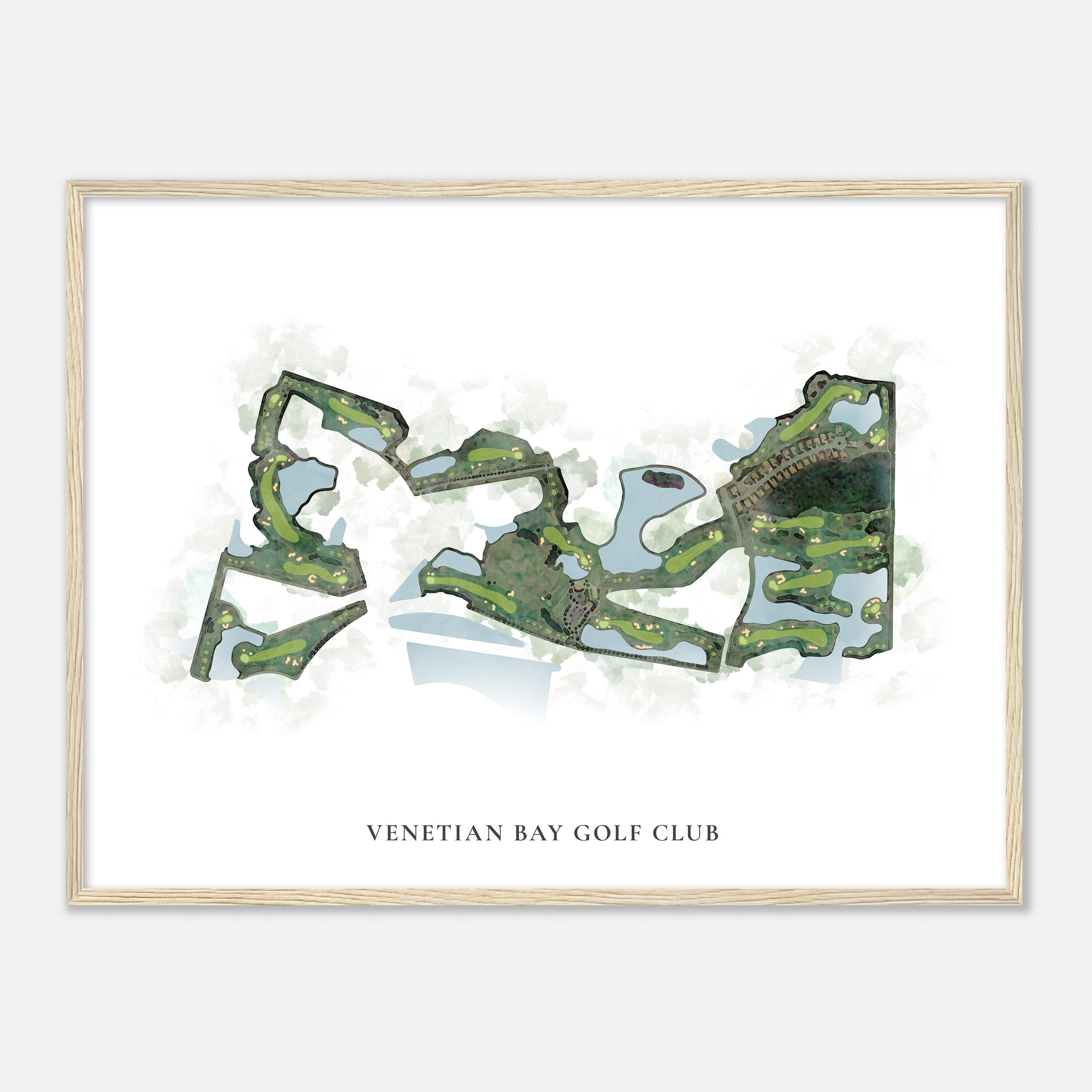 Venetian Bay Golf Club, Florida - Custom Golf Course Map in Classic ...