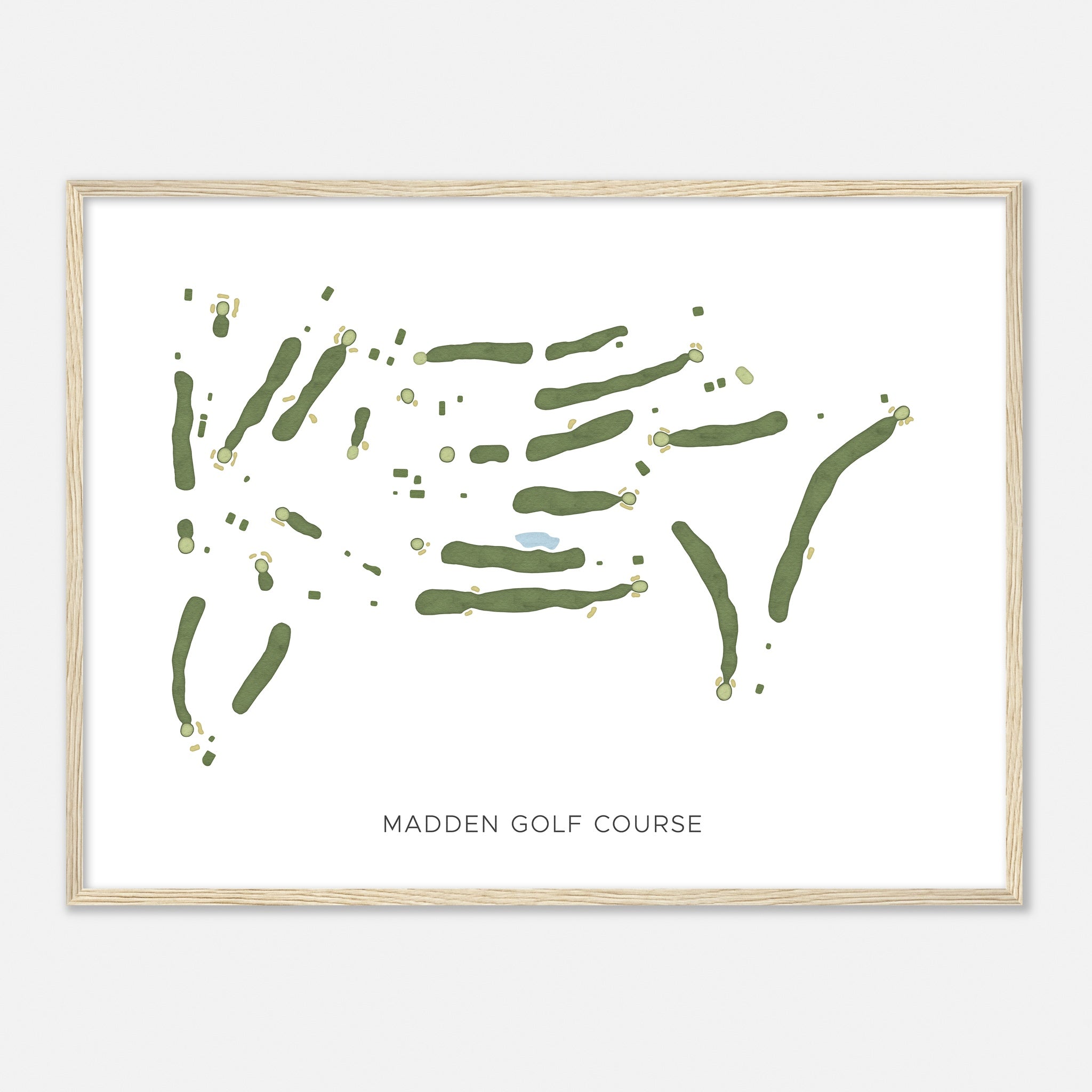 Madden Golf Course, Ohio - Custom Golf Course Map in Modern Watercolor ...