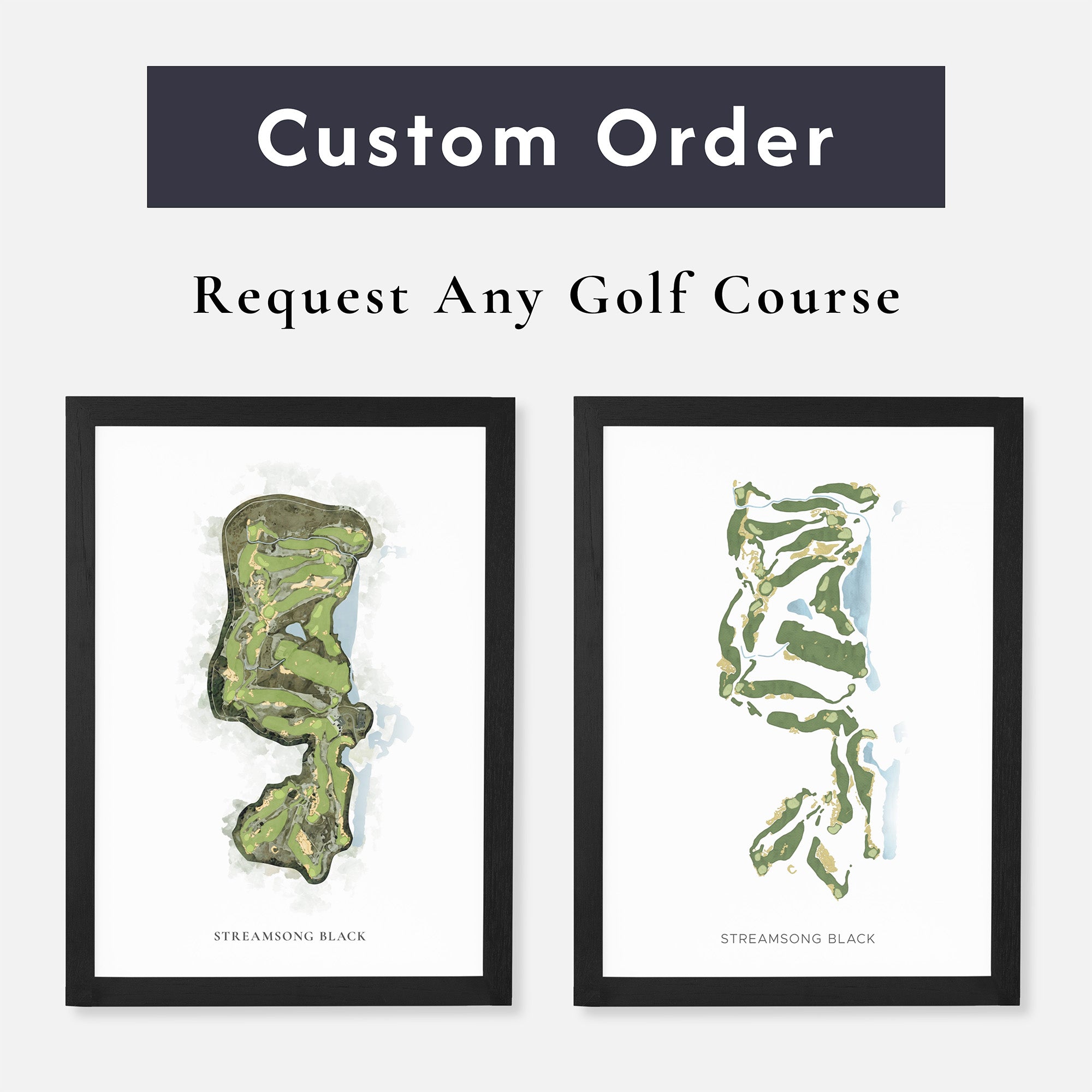 Custom Golf Course Map Design – Brush and Birdie